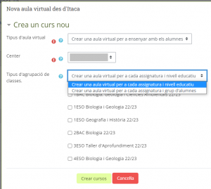 Inicio del curso escolar 2025-26 – Aules
