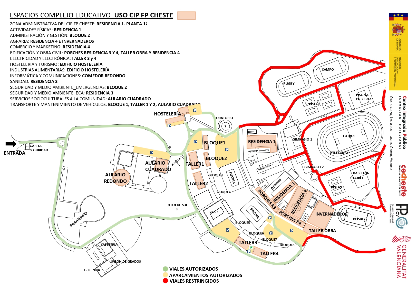 PLANOS DEL COMPLEJO – COMPLEJO EDUCATIVO DE CHESTE