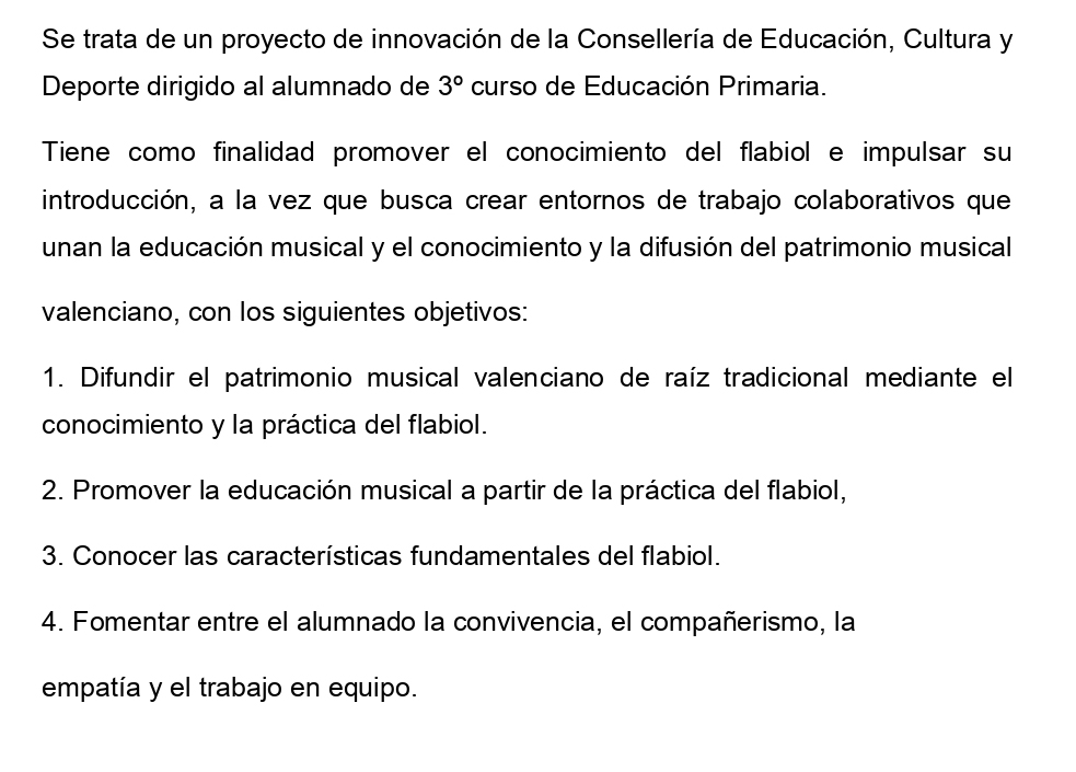 PROYECTO «FLABIOL»