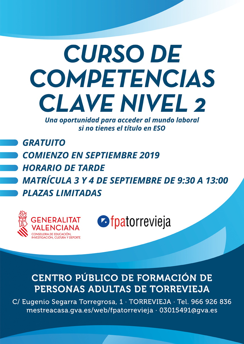 Competencias clave nivel 2 – Formación Permanente de Adultos