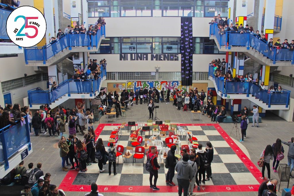ies25 no una menos con logo – IES 25 D'ABRIL