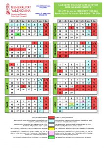 CALENDARI ESCOLAR 24-25 – IES BERNAT DE SARRIÀ – Benidorm