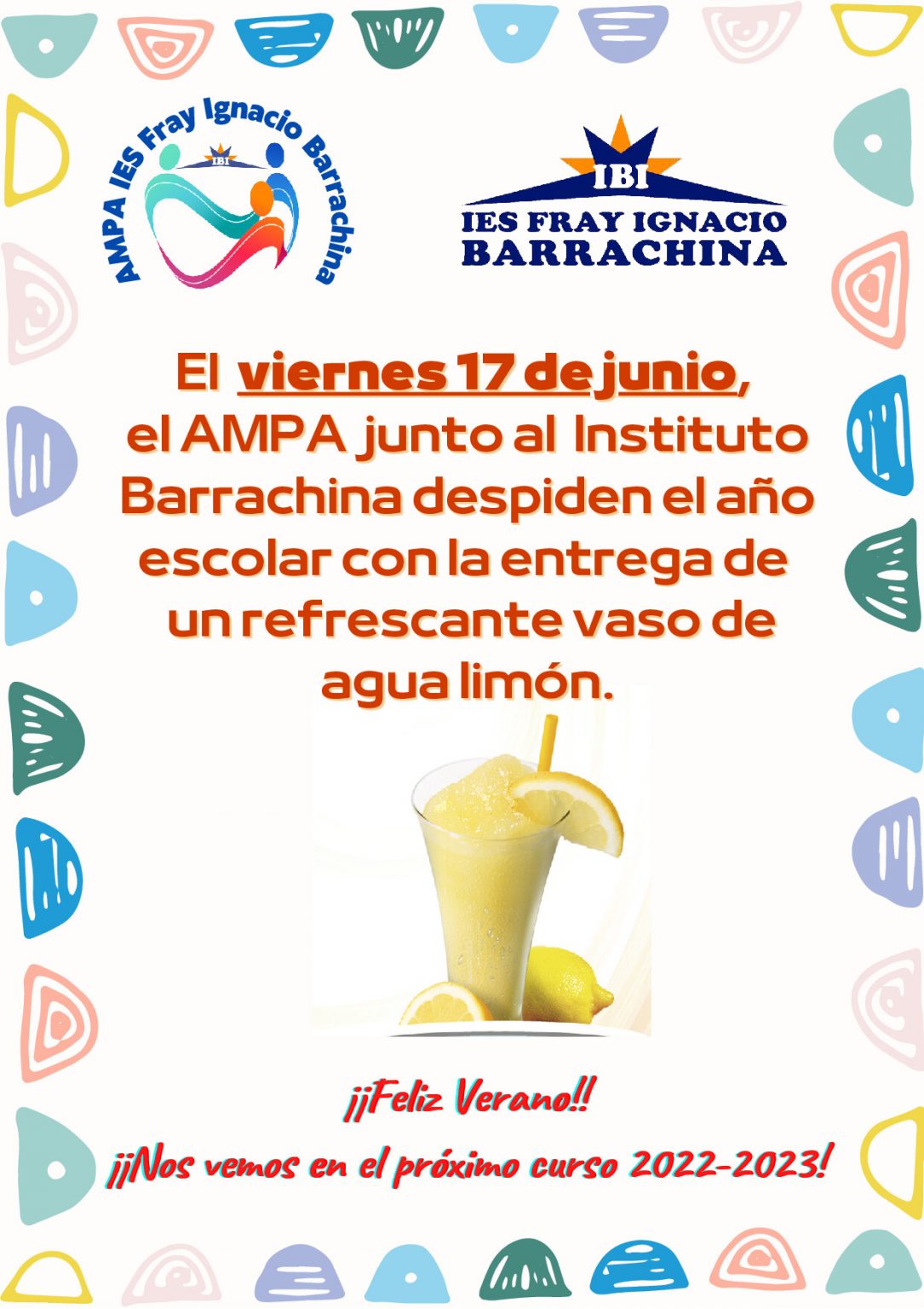 Entrega Agua-limón – IES FRAY IGNACIO BARRACHINA