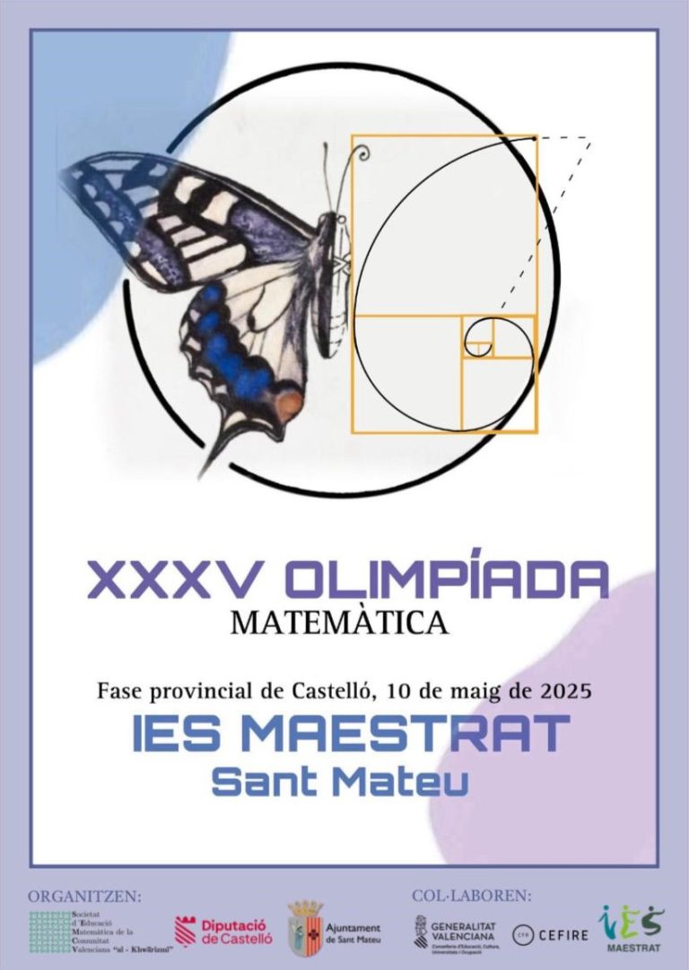 LA XXXVa OLIMPIADA MATEMÁTICA AL IES MAESTRAT DE SANT MATEU – IES MAESTRAT