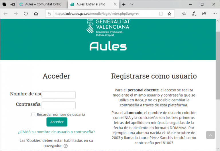 AULES Aula Virtual es – IES JOSÉ MARÍA PARRA