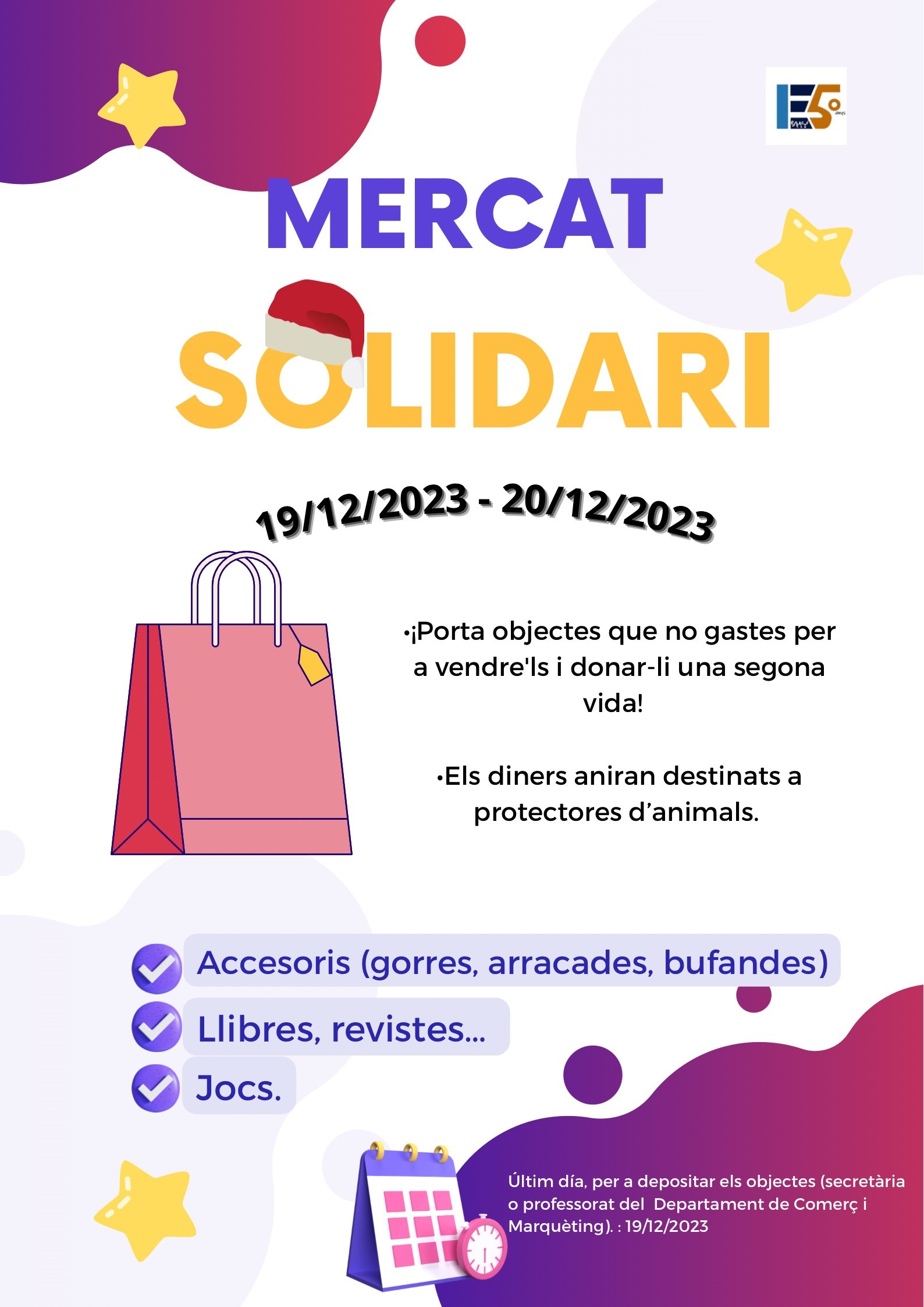 Mercat solidari – IES L'ESTACIÓ