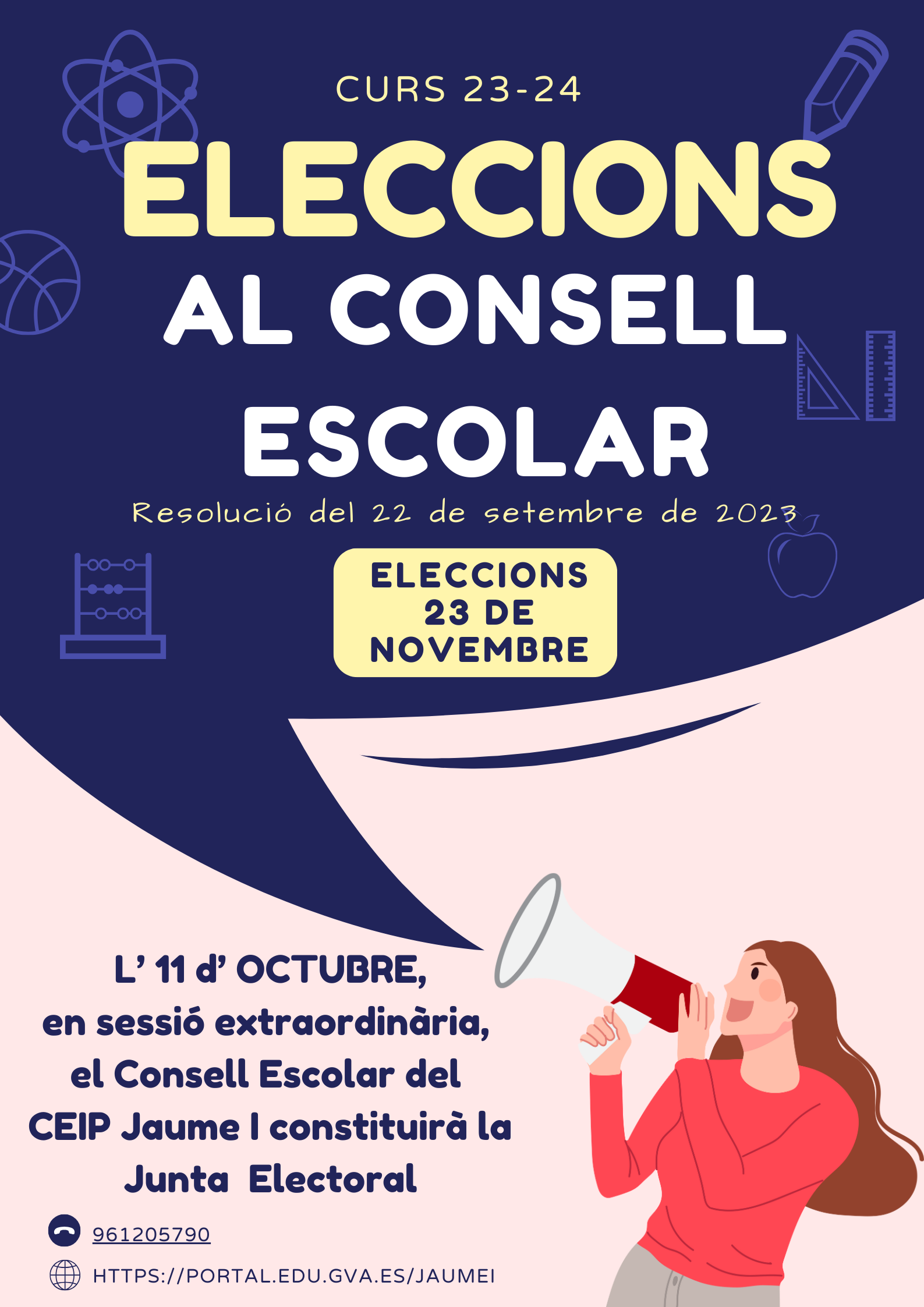 ELECCIONS AL CONSELL ESCOLAR – CEIP JAUME I