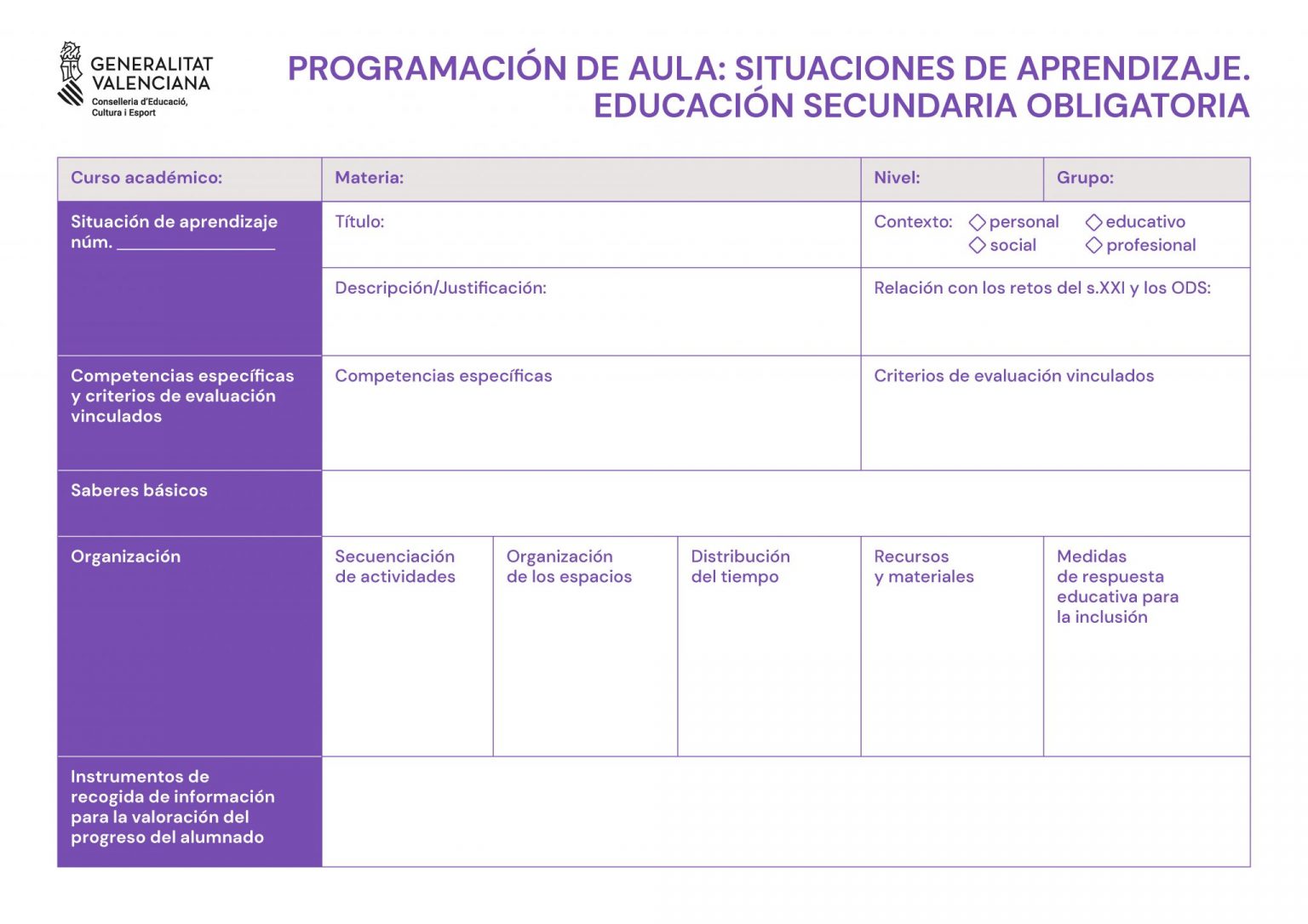Secundaria – Nou currículum
